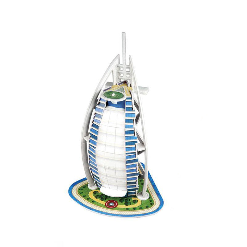 Cubicfun S3007h Burj Al Arab Miniatura Armable Puzzle 3D 17 Piezas ...
