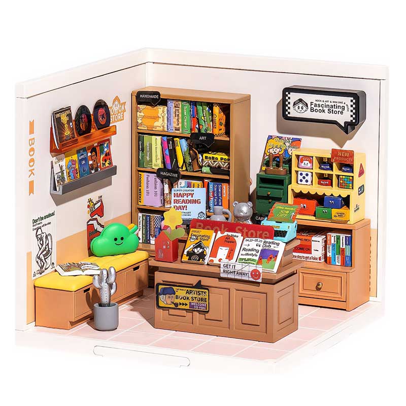 Fascinating Book Libreria Miniatura Armable Robotime DW004 – Playmore Toys