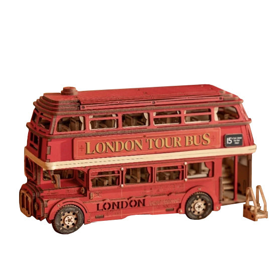 London Tour Bus Armable Madera Robotime TGM02 – Playmore Toys