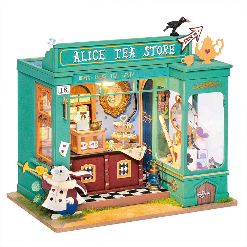 Alice's Tea Store Miniatura Armable Rolife Robotime DG156 – Playmore Toys